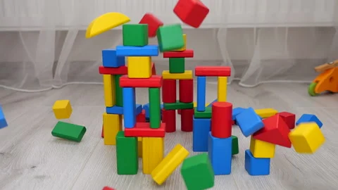 Construction Blocks Fall Stock Footage ~ Royalty Free Stock Videos | Pond5