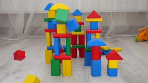 Construction Blocks Fall Stock Footage ~ Royalty Free Stock Videos | Pond5