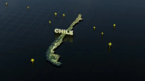 Chile 3D Map With Animation | Stock Video | Pond5