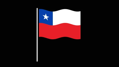 Chile flag seamless loop animation. Wavi... | Stock Video | Pond5