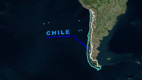 Chile Map Animation | Stock Video | Pond5