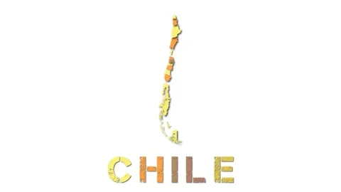 Chile map with paper regions. Animated c... | Stock Video | Pond5