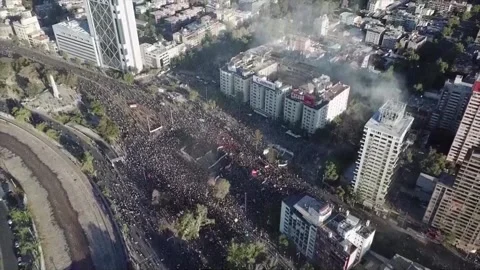Chile marks 2nd anniversary of social up... | Stock Video | Pond5