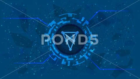 Chiliz CHZ token symbol in digital circle with cryptocurrency theme on ...