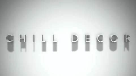 Chill Decor 3D title animation with shad... | Stock Video | Pond5