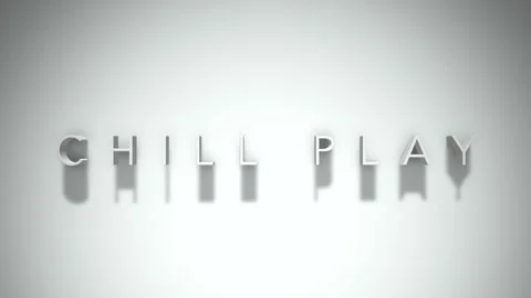 Chill Play 3D title animation with shado... | Stock Video | Pond5