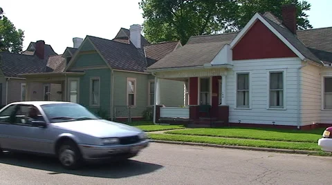 Chillicothe, OH car driving past house t... | Stock Video | Pond5