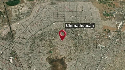 Chimalhuacán City Map Zoom (Mexico) fro... | Stock Video | Pond5