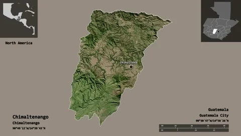 Chimaltenango location. Guatemala. Satel... | Stock Video | Pond5