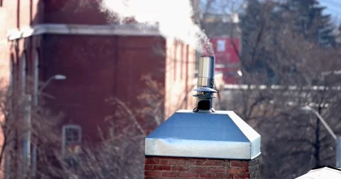A chimney, an architectural structure fo... | Stock Video | Pond5