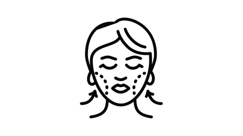 Chin face correction icon animation | Stock Video | Pond5