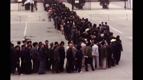 China 1980s, Daytime view of Mao Zedong ... | Stock Video | Pond5