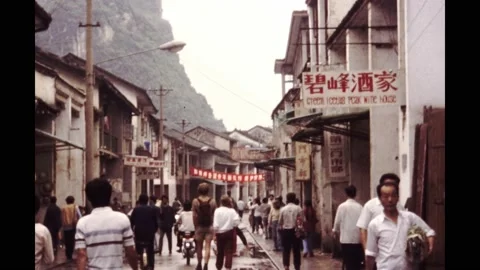 China 1980s, Movement of people in stree... | Stock Video | Pond5