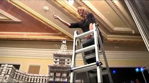 CHINA: Biggest card house in Macau break... | Stock Video | Pond5