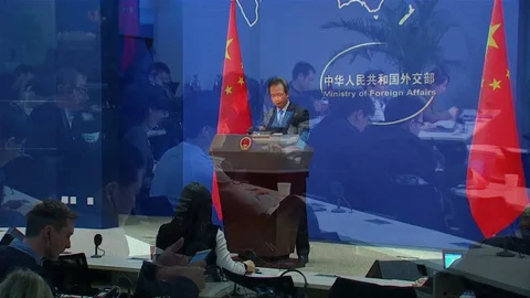 China cites concerns on U.S. long-range ... | Stock Video | Pond5