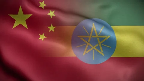 China Ethiopia Flag Loop Background 4K | Stock Video | Pond5