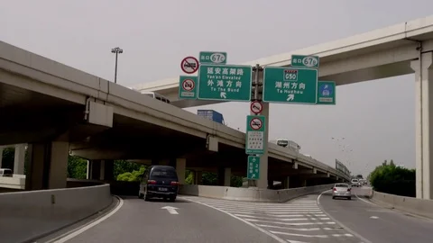 China Freeway - Motorway Bridges - chine... | Stock Video | Pond5