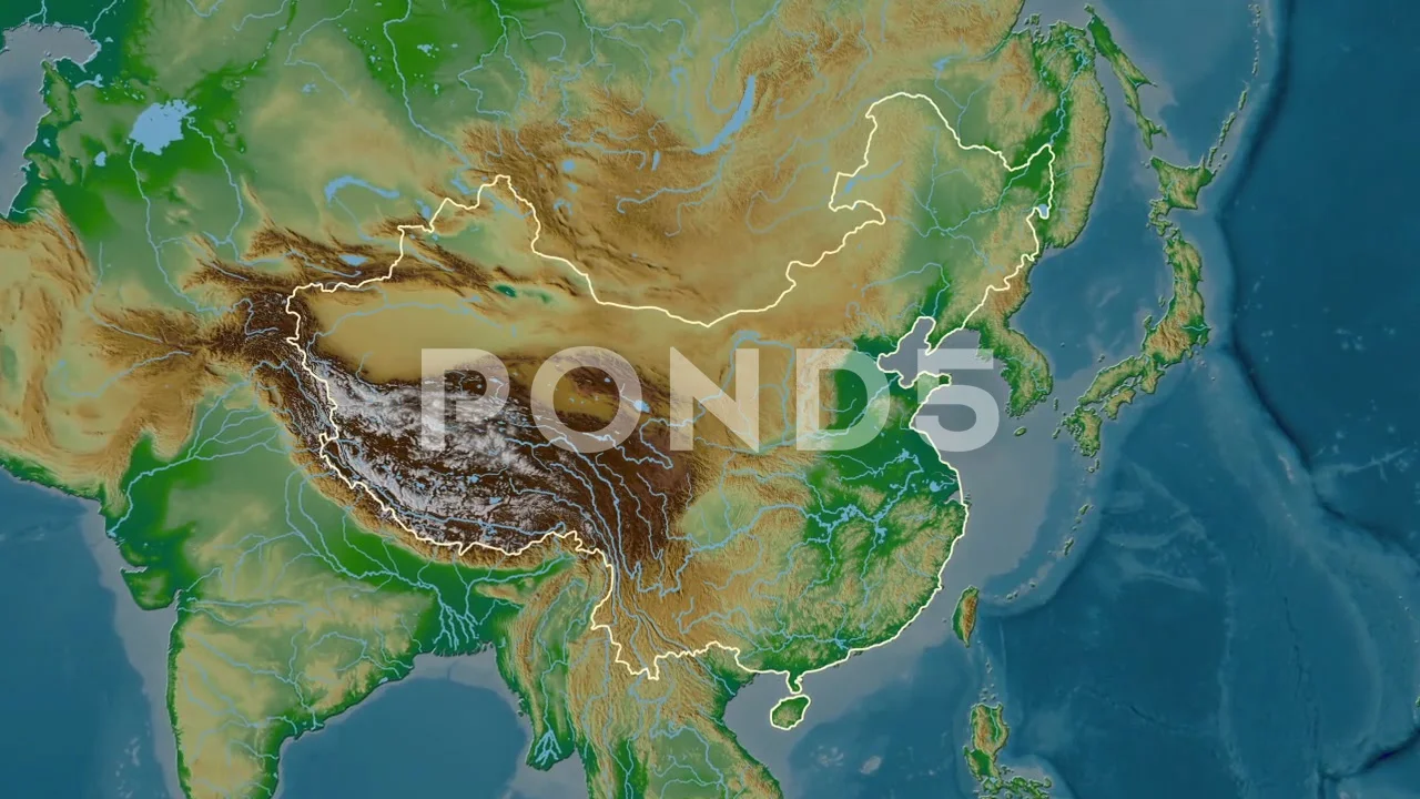 China Physical Relief And Topography Map Physical Relief