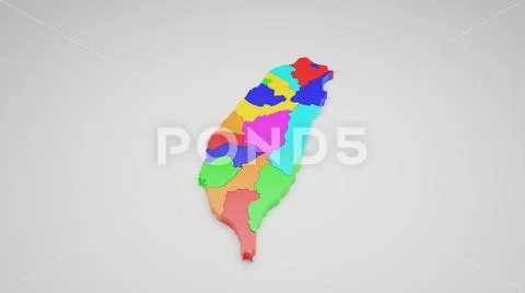 China taiwan color map on white background: Graphic #160490189