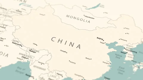 China on the world map. Smooth map rotat... | Stock Video | Pond5