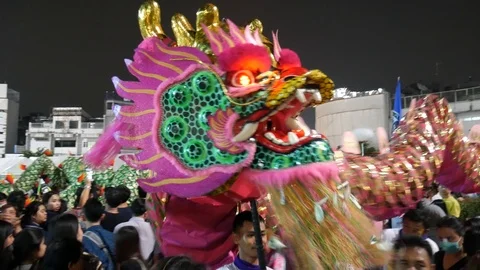 Chinese Dragon Dance | Stock Video | Pond5