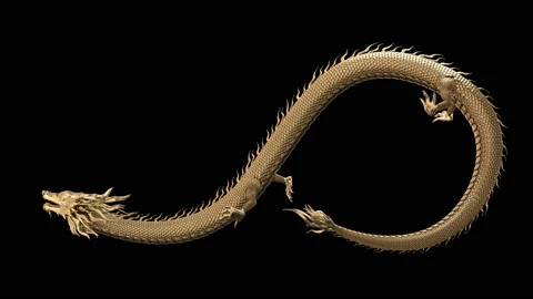 Chinese dragon move infinity sign shape. | Stock Video | Pond5