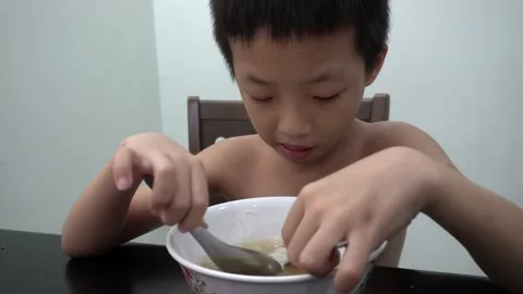 Kid Eating Rice Stock Video Footage | Royalty Free Kid Eating Rice ...