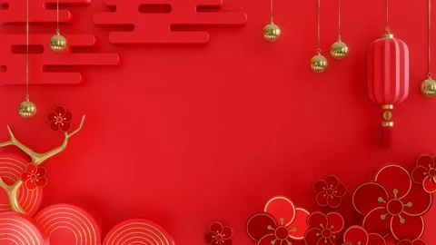 Chinese new year background animation, 3... | Stock Video | Pond5