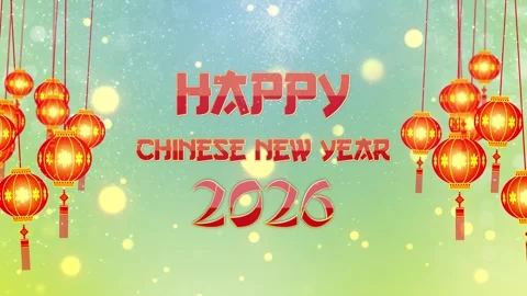 Chinese New Year Wishes 2026 V3 | Stock Video | Pond5