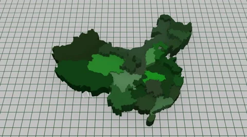 Chinese Provinces animation | Stock Video | Pond5