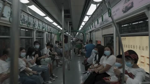 Chinese subway train, Chinese subway tra... | Stock Video | Pond5