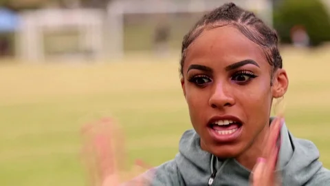 Chloe Abbott: Chasing fame on the road t... | Stock Video | Pond5