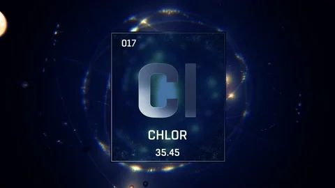 Chlorine as Element 17 of the Periodic T... | Stock Video | Pond5