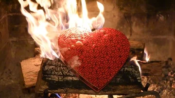 chocolate assortment box on fire part 2 | Stock Video | Pond5