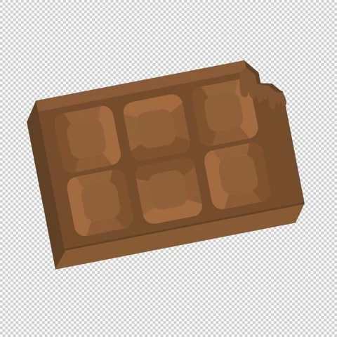 Chocolate Bars Cartoon Animation in Tran... | Stock Video | Pond5