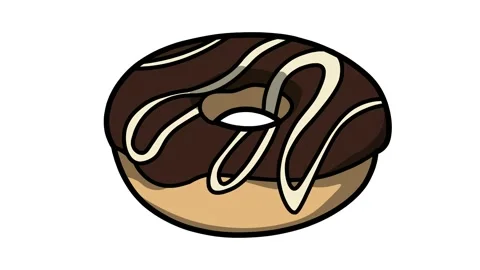 chocolate donut sketch background and 2d... | Stock Video | Pond5