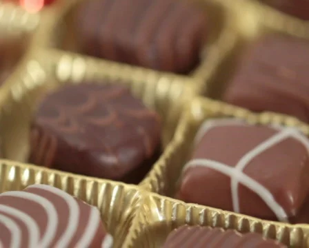 Chocolate praline display | Stock Video | Pond5