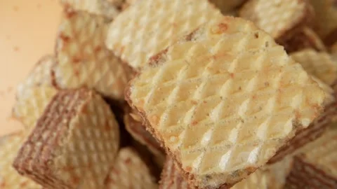Chocolate Wafer Squares on the floor in ... | Stock Video | Pond5