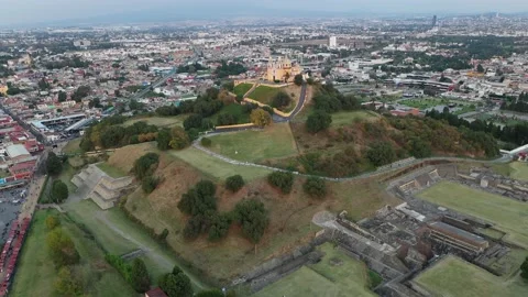 Cholula Pyramid Cinematic Aerial Clip, W... | Stock Video | Pond5