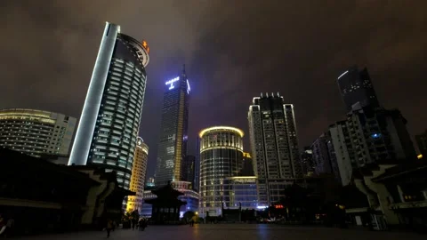 Chongqing Kui Xing Ge Square and office ... | Stock Video | Pond5