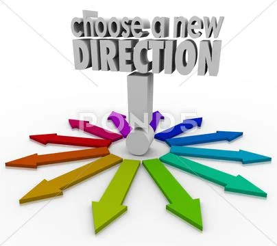 Choose a new direction arrows many choices paths forward ~ Clip Art ...