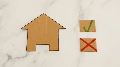 choosing a new house, hand placing curso... | Stock Video | Pond5