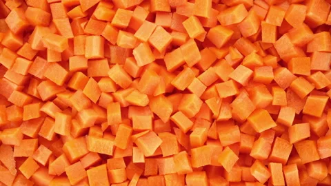 Chopped red carrot top view, rotation. H... | Stock Video | Pond5