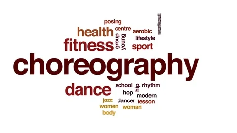 Choreography animated word cloud, text d... | Stock Video | Pond5