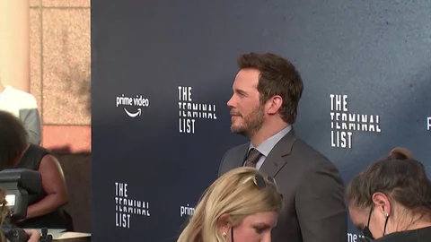 Chris Pratt leads red carpet cast launch... | Stock Video | Pond5