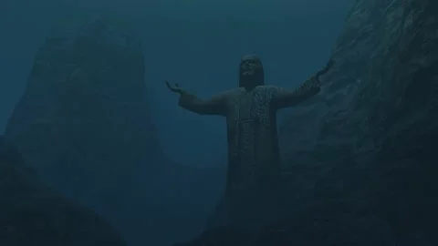 Christ Statue in Deep Sea Abyss Animatio... | Stock Video | Pond5