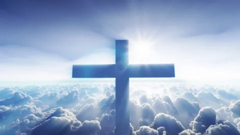 Christian background representing heaven... | Stock Video | Pond5