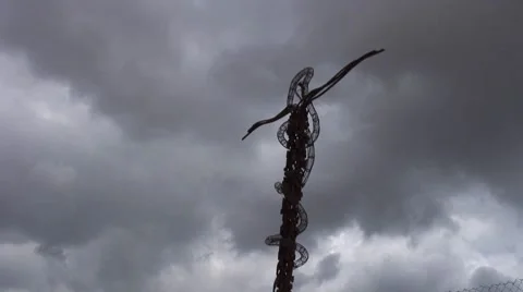 Christian cross, the Brazen Serpent stat... | Stock Video | Pond5