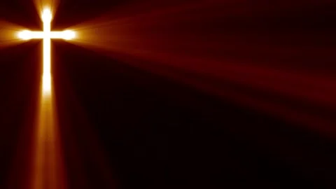 Christian cross with light rays | Stock Video | Pond5