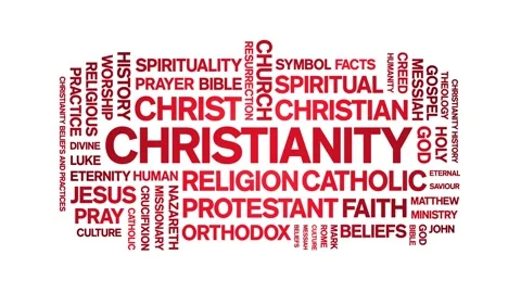 Christianity animated word cloud,animati... | Stock Video | Pond5